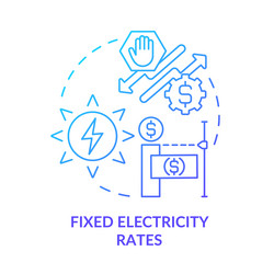 Fixed electricity rates concept icon Royalty Free Vector