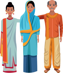 Group indian people avatar Royalty Free Vector Image