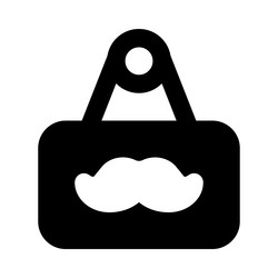 Hanging sign board for barber shop beard Vector Image