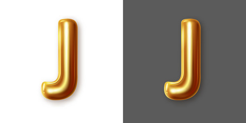 Combination letter jo j o alphabet with gold Vector Image