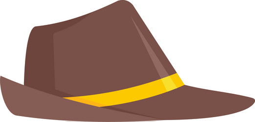 Old fashioned hat icon in flat style Royalty Free Vector