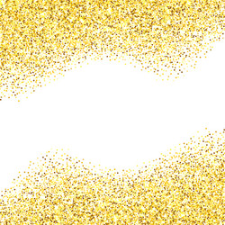 Gold glitter textured border Royalty Free Vector Image