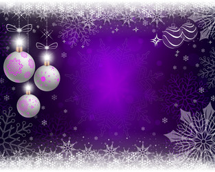 Background with purple christmas balls Royalty Free Vector