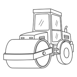 Construction roof worker isolated coloring page Vector Image