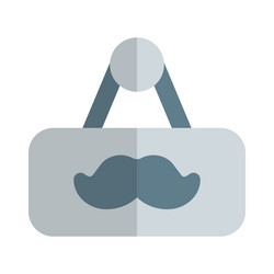 Hanging sign board for barber shop beard Vector Image