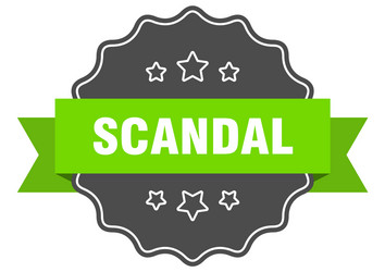 Scandal sticker scandal label Royalty Free Vector Image
