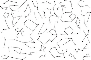 Starry sky with constellations astrology zodiac Vector Image