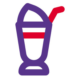 Closeup of delicious ice cream float Royalty Free Vector