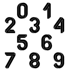 Impossible geometry numbers Royalty Free Vector Image