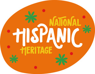 National hispanic heritage lettering with confetti
