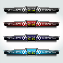 Scoreboard design elements Royalty Free Vector Image