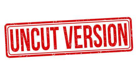 Uncut version rubber stamp Royalty Free Vector Image