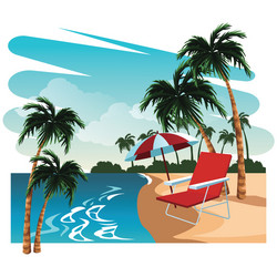 Beautiful island cartoon Royalty Free Vector Image