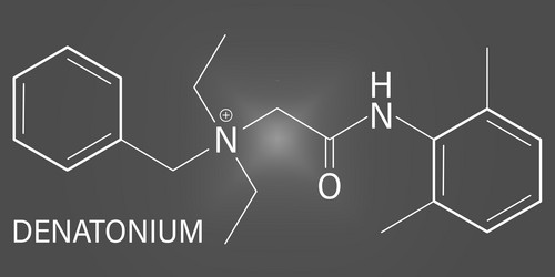 Denatonium molecule skeletal formula Royalty Free Vector