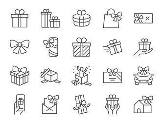 Gift Line Icon Vector Images (over 130,000)