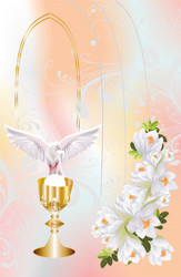 First holy communion Royalty Free Vector Image