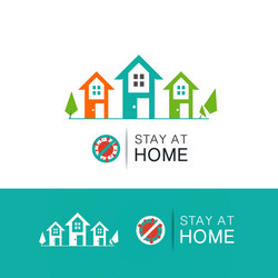 Stay at home logo Royalty Free Vector Image - VectorStock