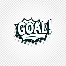 Goal icon comics cloud with halftone shadow Vector Image