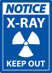 Danger x-ray keep out sign on white background Vector Image