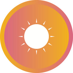 Unique sun glyph icon Royalty Free Vector Image