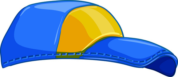 Cartoon blue cap hat with visor for sport Vector Image
