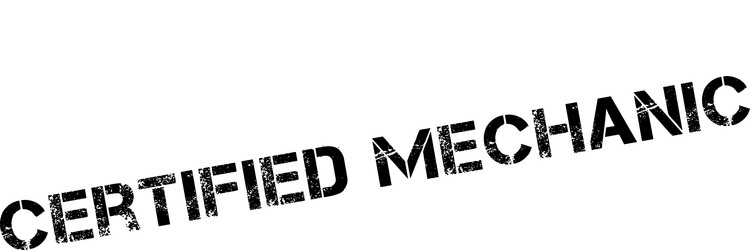 Certified mechanic rubber stamp Royalty Free Vector Image
