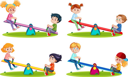 Seesaw Cartoon Vector Images (over 1,200)