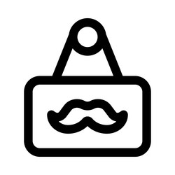 Hanging sign board for barber shop beard Vector Image