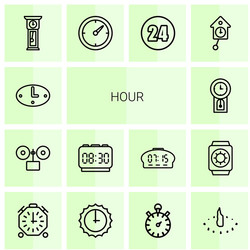 Timer icons Royalty Free Vector Image - VectorStock