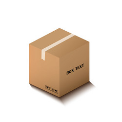 Corton box postal packing on white Royalty Free Vector Image