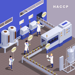 Haccp food safety set Royalty Free Vector Image