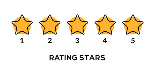 Star rate 5 review icon five Royalty Free Vector Image
