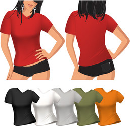 Women T-Shirt Template Vector Images (over 4,000)