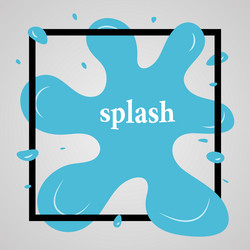 Big blue splash with lots of small splashes Vector Image