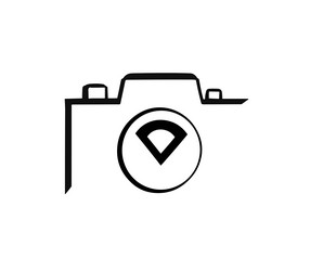 Camera logo design cam icon symbol Royalty Free Vector Image