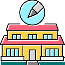 Interior design room home color icon Royalty Free Vector