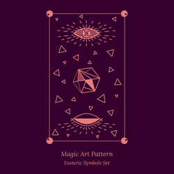 Esoteric symbol opening third eye soul Royalty Free Vector