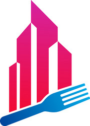 Food city logo template creative building Vector Image