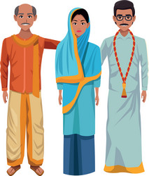 Group indian people avatar Royalty Free Vector Image
