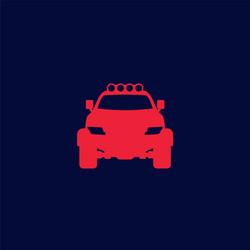 Off-road car 4wd suv icon Royalty Free Vector Image