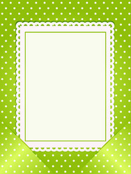 Scrap card with polka dot and frame Royalty Free Vector