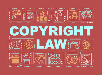 Copyright law day banner design Royalty Free Vector Image