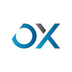 Initial letter ox logo design template abstract Vector Image