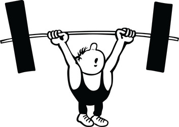Weight lifting shape graphic Royalty Free Vector Image