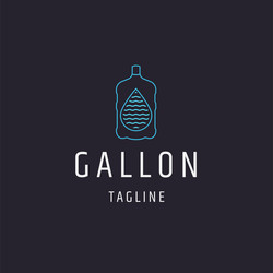 Water gallon logo icon design template flat Vector Image