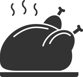 Chicken icons black set Royalty Free Vector Image