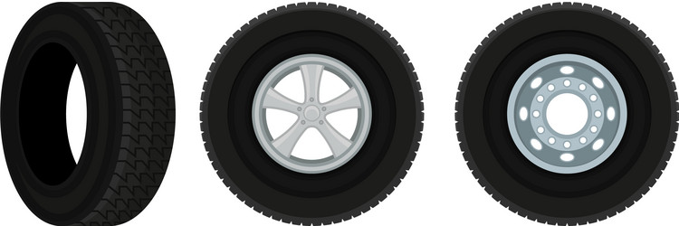 Car tire or tyre as ring-shaped component wheel Vector Image