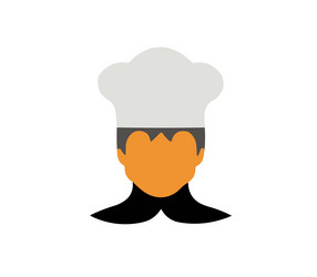 Chef hat logo cooker head wear design Royalty Free Vector