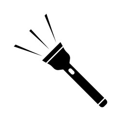 Beam flashlight cartoon Royalty Free Vector Image