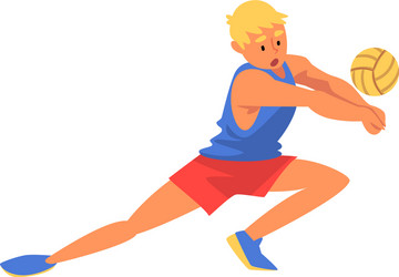 Male volleyball player professional sportsman Vector Image